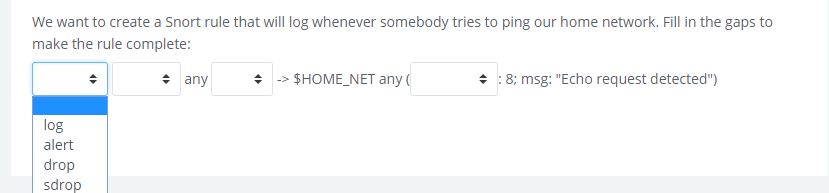 We want to create a Snort rule that will log whenever | Chegg.com