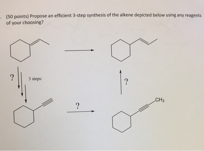 Solved (50 points) Propose an efficient 3-step synthesis of | Chegg.com