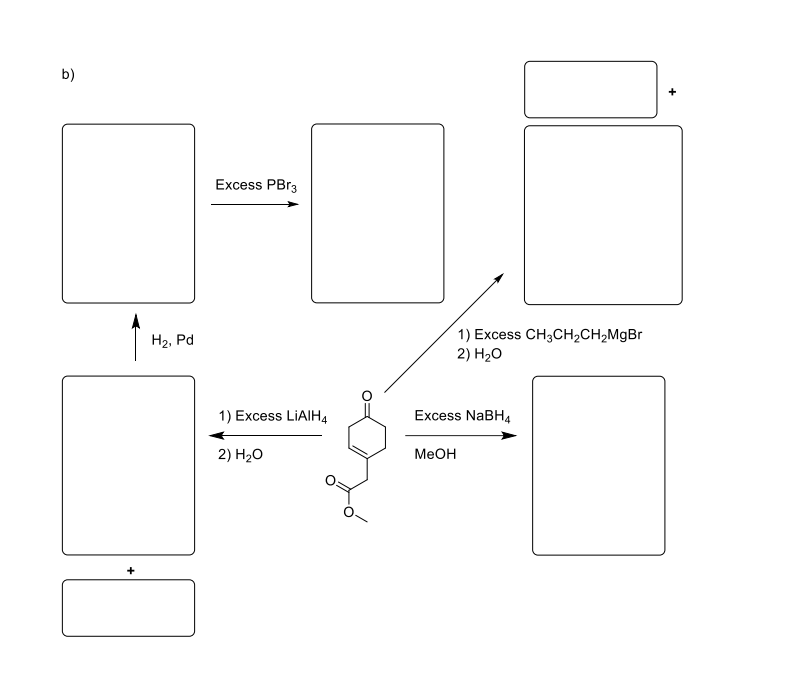 Solved Fill in the boxes in the following synthesis schemes | Chegg.com