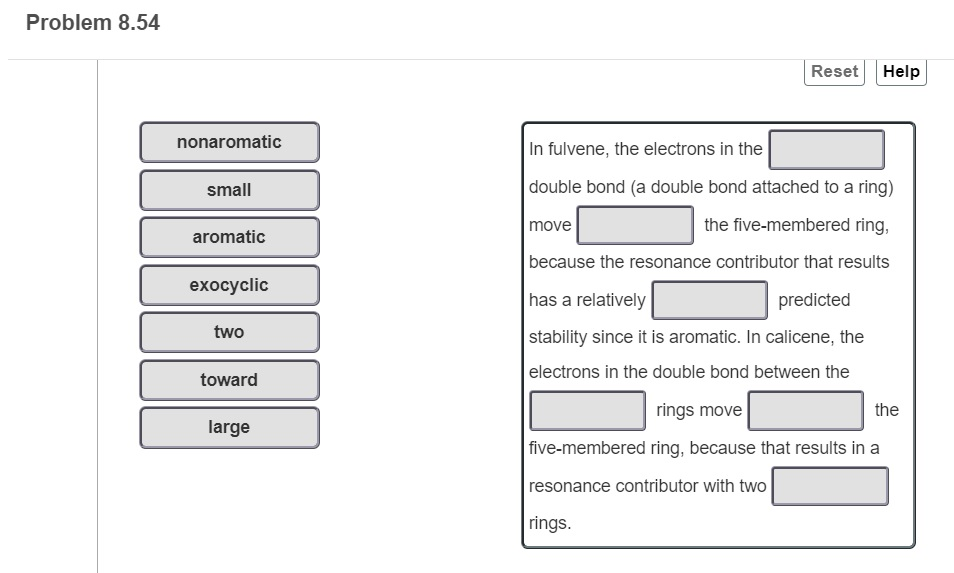 Solved fulvene calicene Part A In what direction is the | Chegg.com
