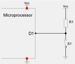 Solved If Vcc=4.7V, the input impedance of the pin D1 is | Chegg.com
