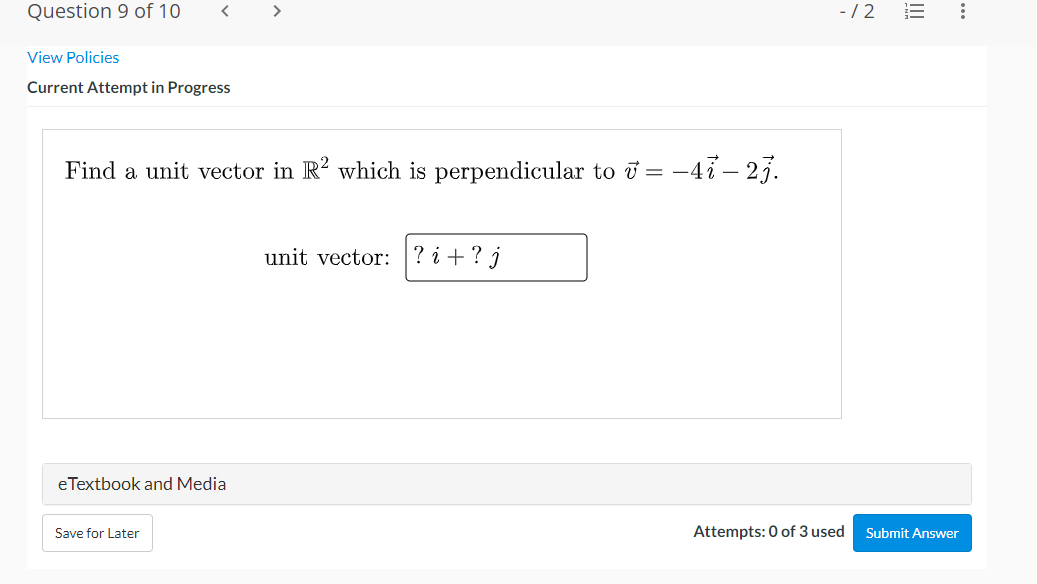 Solved Find a unit vector in R2 which is perpendicular to | Chegg.com