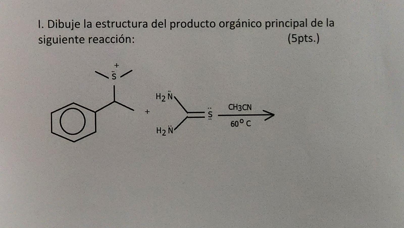 I. Draw the structure of the main organic product of | Chegg.com