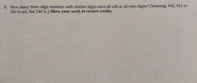 Solved 9. How many three-digit numbers with distinct digits | Chegg.com