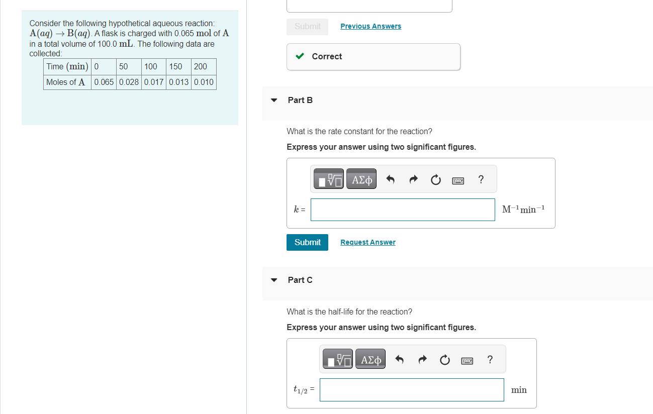 Solved Consider the following hypothetical aqueous | Chegg.com