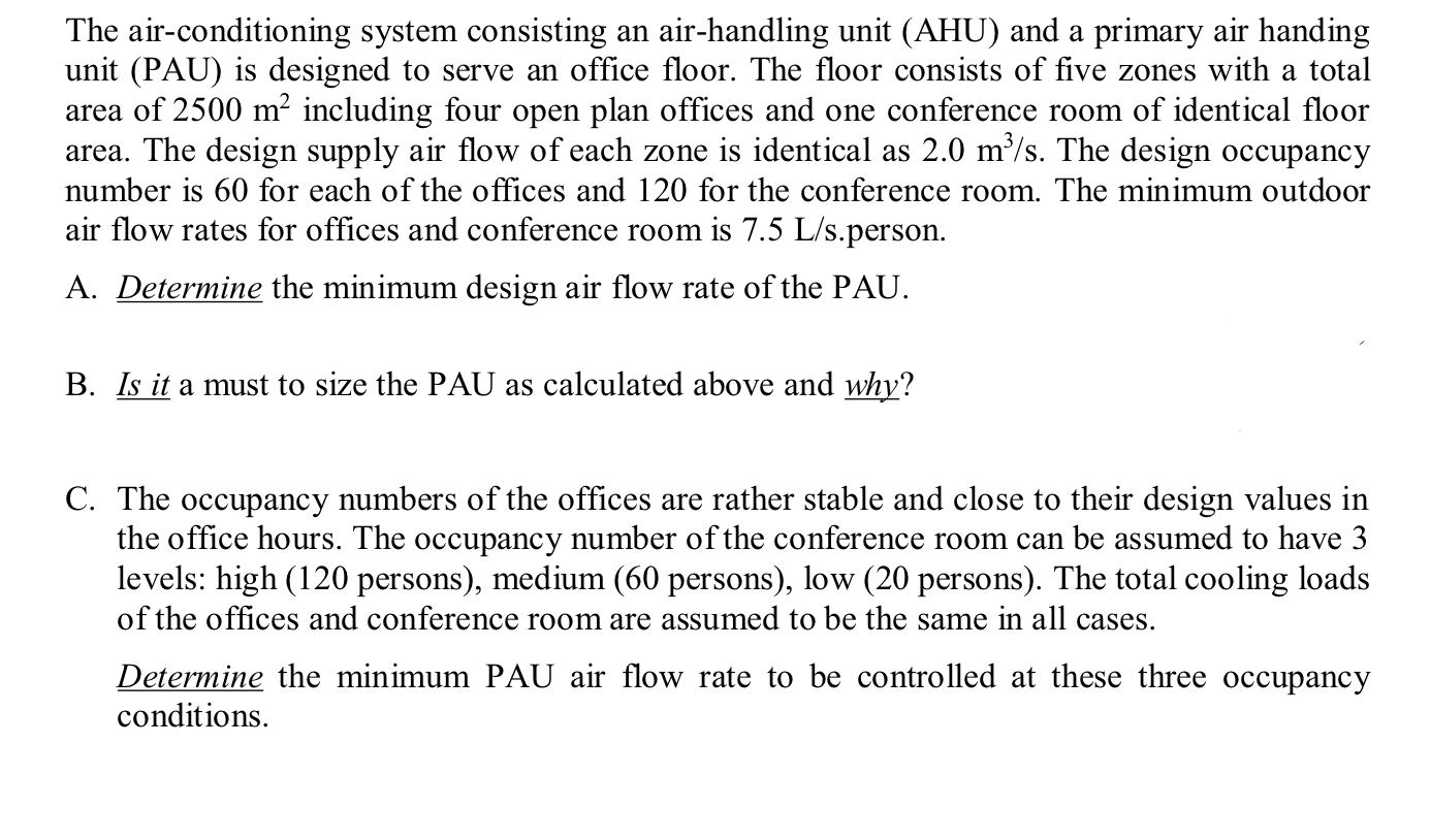 Solved The air-conditioning system consisting an | Chegg.com