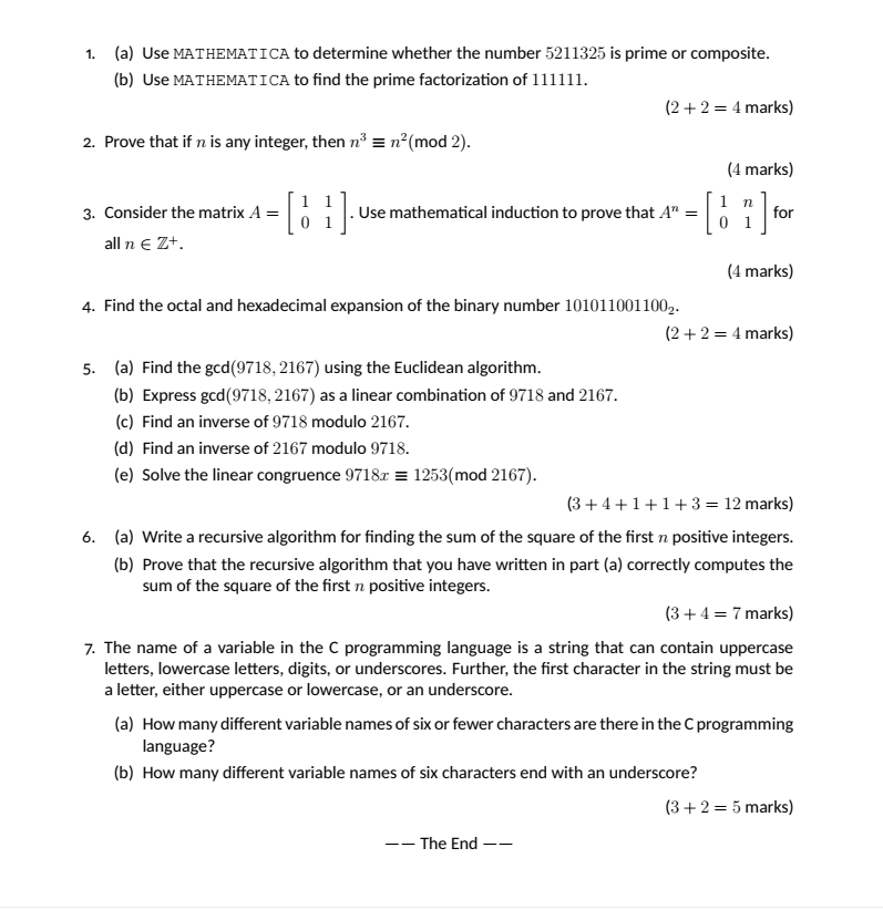 Solved 1. (a) Use MATHEMAT ICA to determine whether the | Chegg.com
