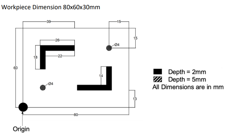 Solved Write G-code to manufacture the workpiece Material: | Chegg.com