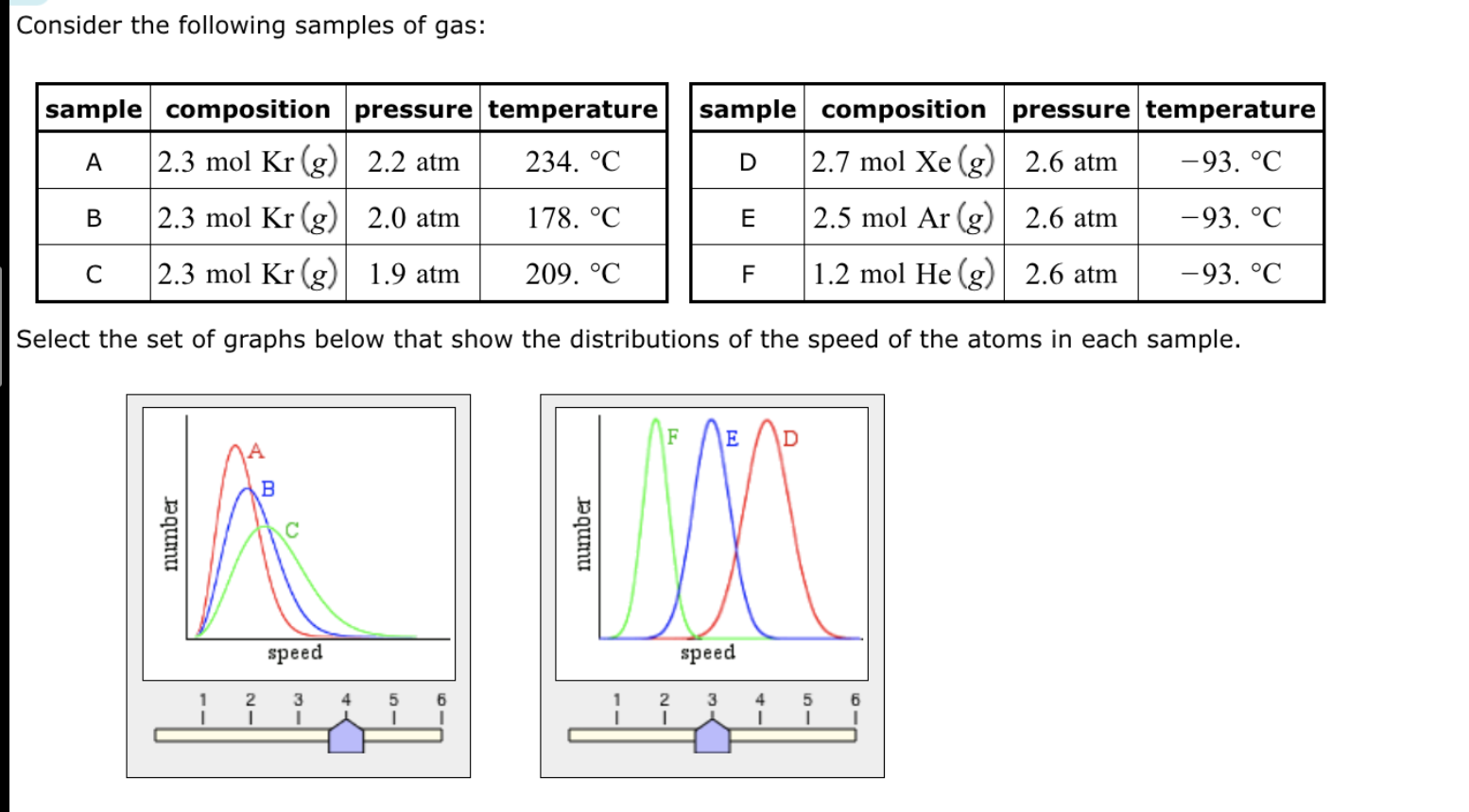 Solved Consider the following samples of gas: Select the set | Chegg.com
