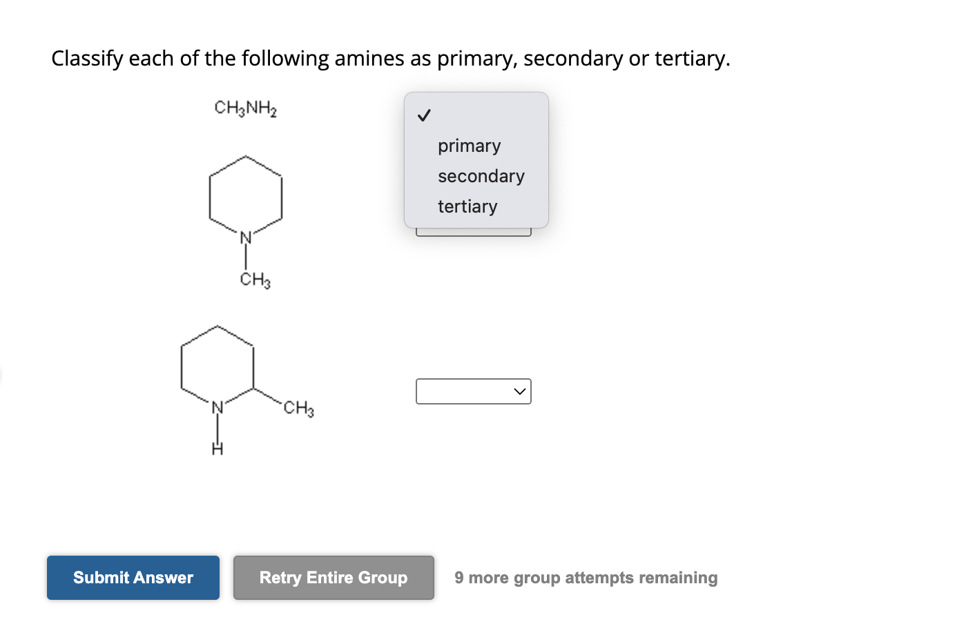 Solved Classify each of the following amines as primary, | Chegg.com
