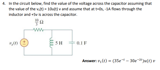 Solved NOTE: Dont use laplace transform to solve this | Chegg.com