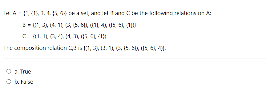 Solved Let A={1,{1},3,4,{5,6}} be a set, and let B and C be | Chegg.com