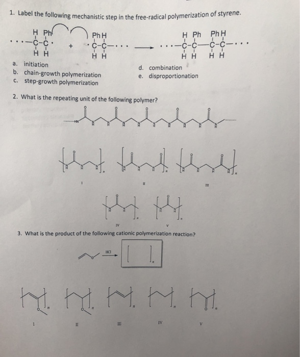 Solved 1. Label the following mechanistic step in the | Chegg.com