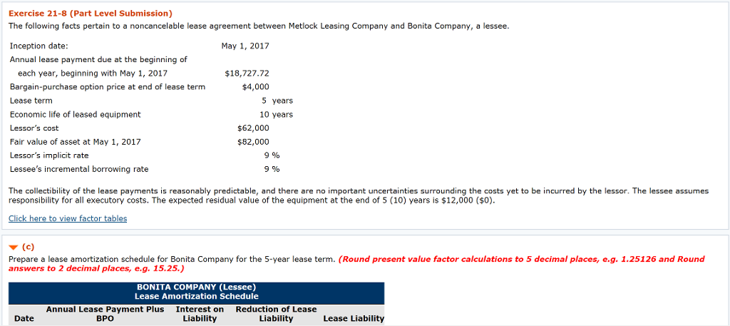 Solved Exercise 21-8 (Part Level Submission) The following | Chegg.com