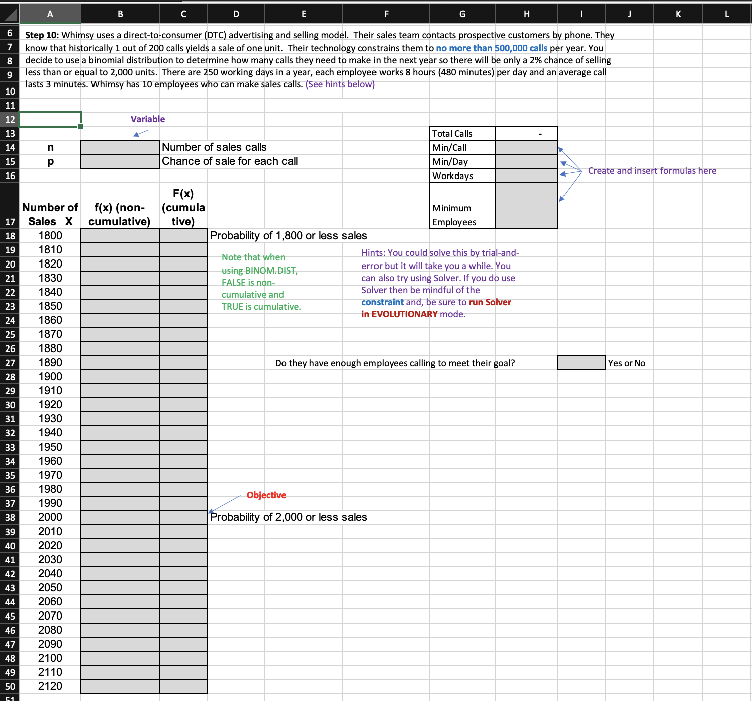 Solved Please write the formulas for EXCEL | Chegg.com