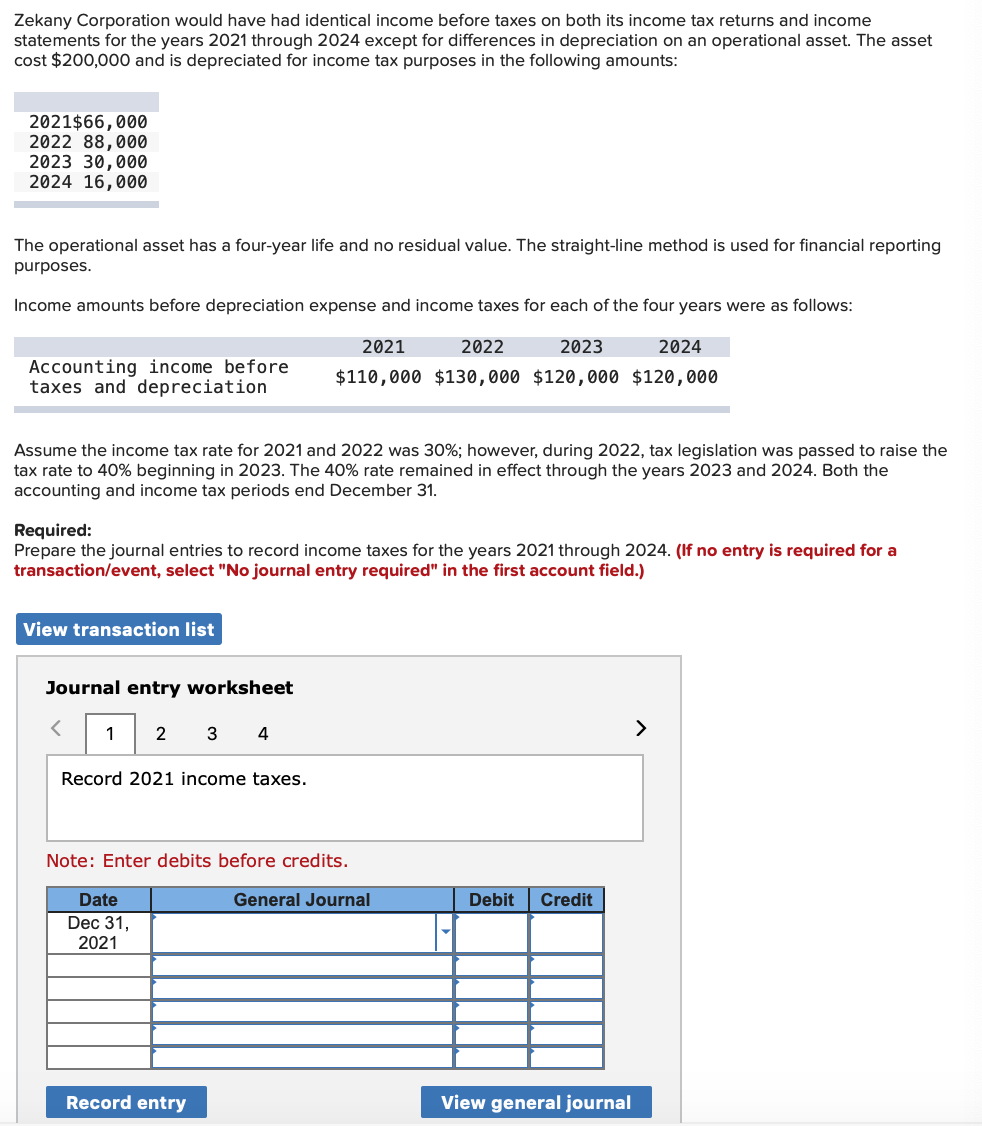 Solved Zekany Corporation would have had identical income | Chegg.com