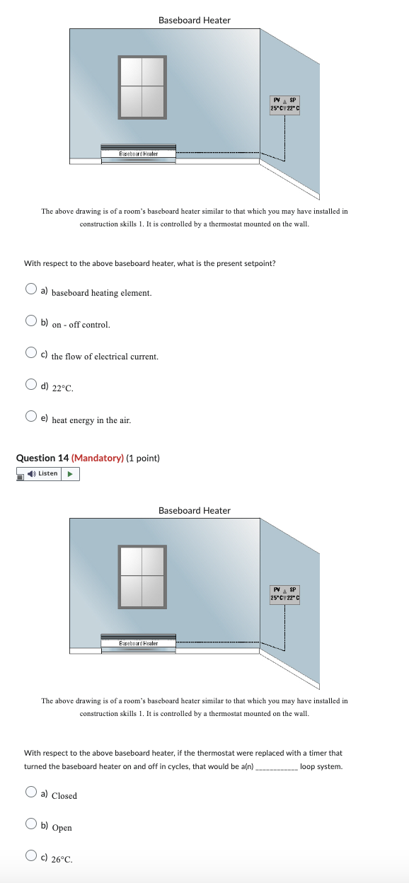 Solved The above drawing is of a room's baseboard heater | Chegg.com