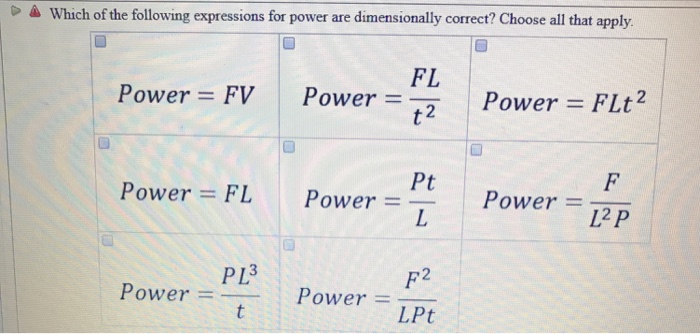 Solved Which of the following are dimensionally consistent? | Chegg.com