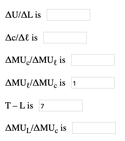 Solved ΔU/ΔL is Ac/Al is AMU JAMU, is AMU,/AMU, is 1 T-L is | Chegg.com