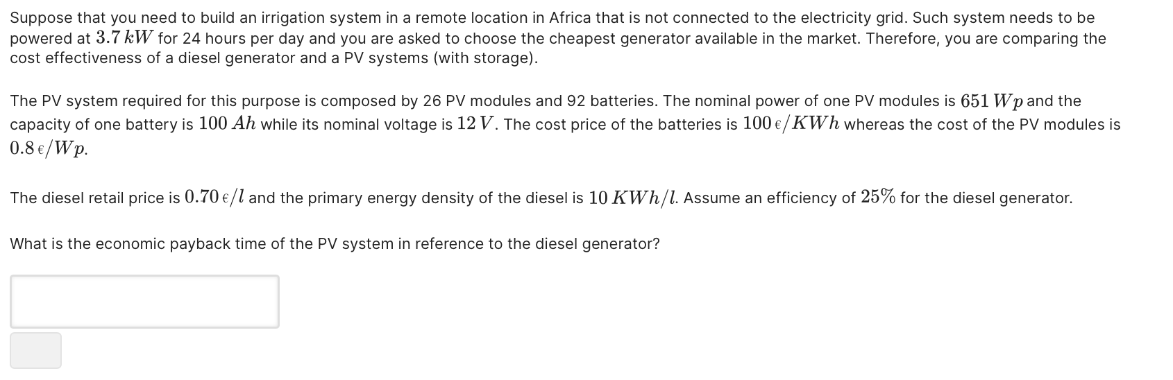 Solved Suppose that you need to build an irrigation system | Chegg.com