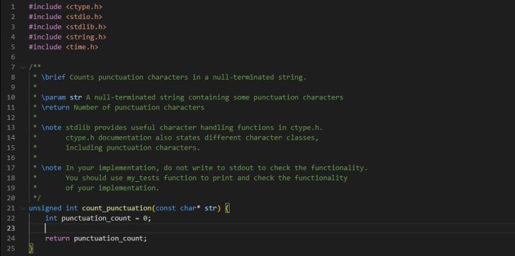Implement A Function That Counts All Punctuation 
