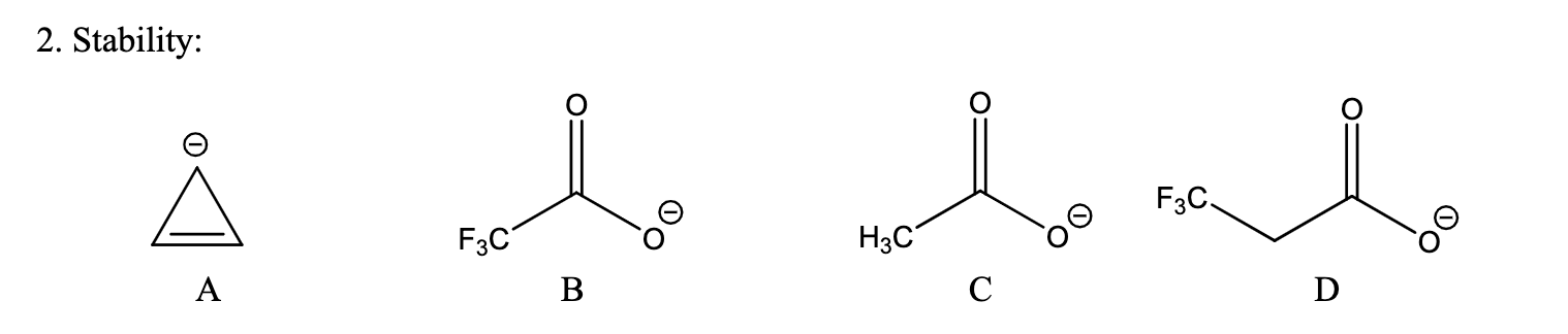 Solved Arrange the following in increasing order for its | Chegg.com