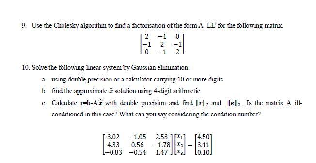 Numerical Techniques for Engineering Problems 1. By | Chegg.com