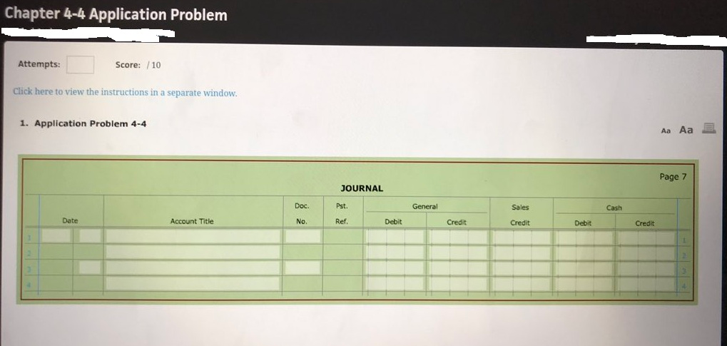 Solved 4-4 APPLICATION PROBLEM Journalizing correcting | Chegg.com