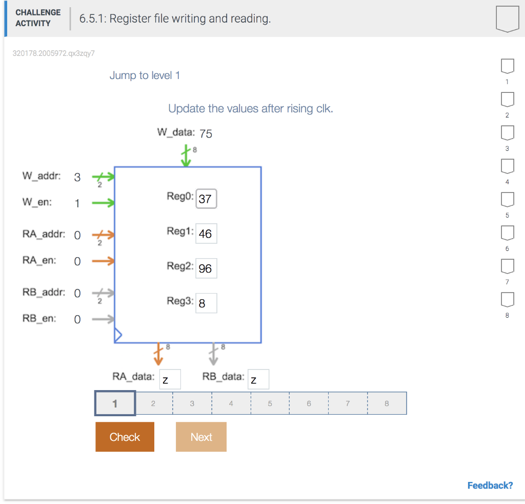 Solved CHALLENGE ACTIVITY 6.5.1: Register file writing and | Chegg.com
