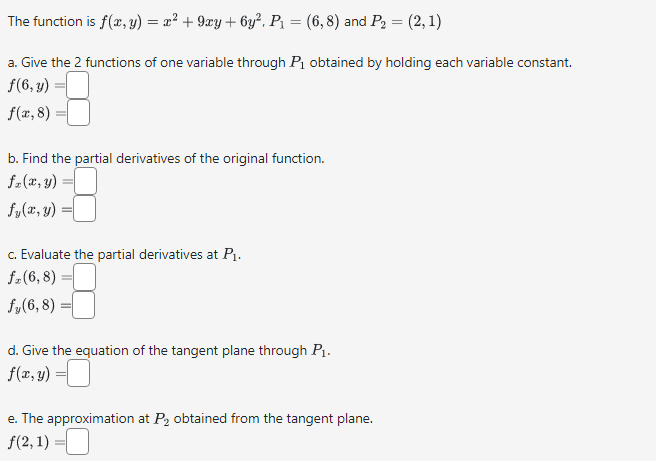 Solved The function is f(x,y)=x2+9xy+6y2,P1=(6,8) and | Chegg.com