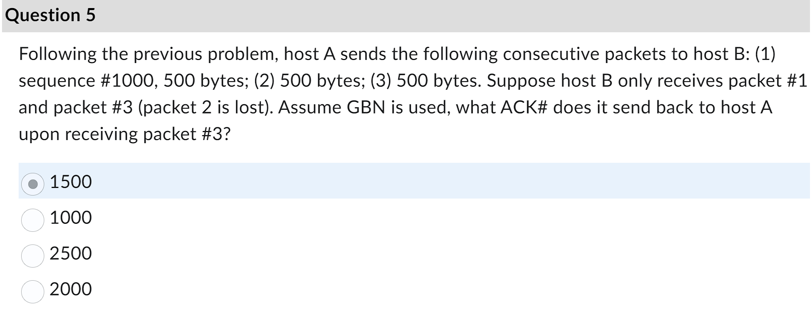 Solved Host A sends the following consecutive TCP packets to | Chegg.com