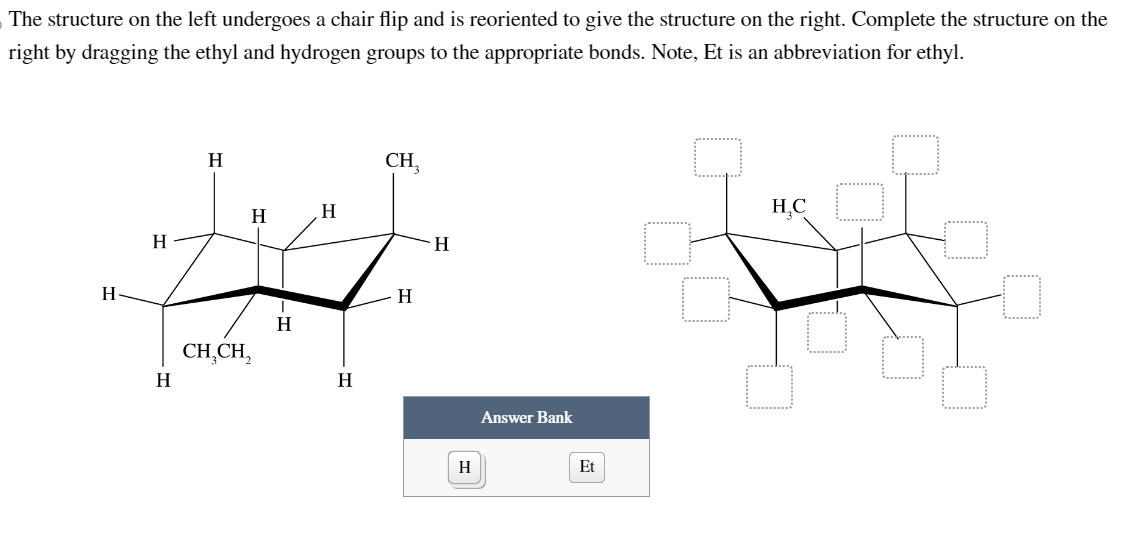 Solved The structure on the left undergoes a chair flip and | Chegg.com