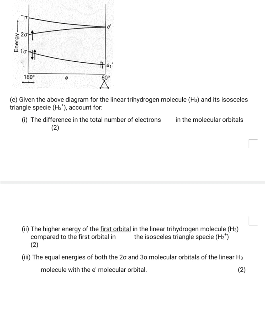Solved Energy- Hi 180° 60° Å (e) Given the above diagram for | Chegg.com