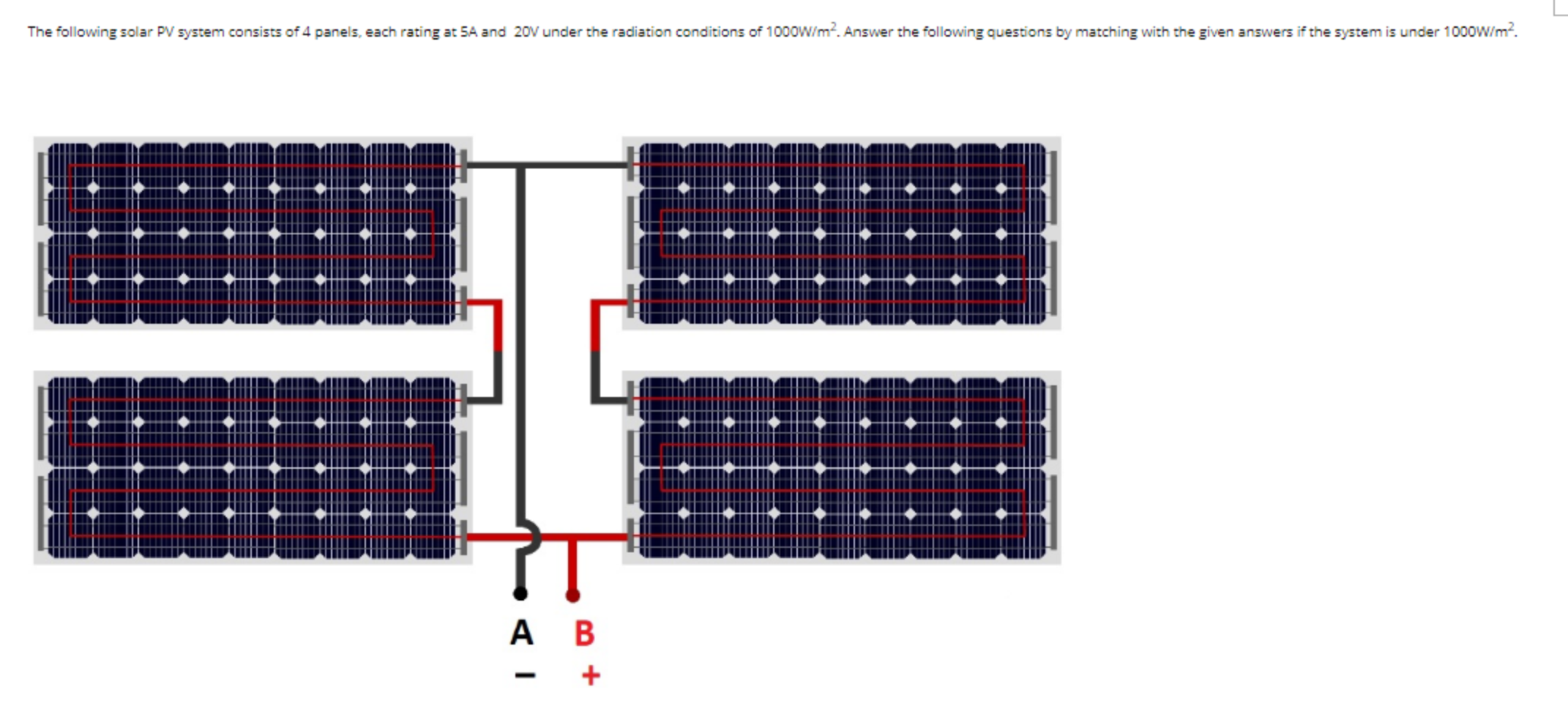 Solved The following solar PV system consists of 4 panels, | Chegg.com