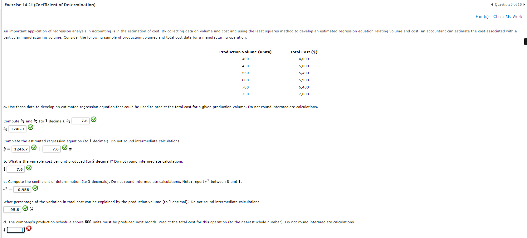 Solved Hint(s) Check My Work particular manufacturing | Chegg.com