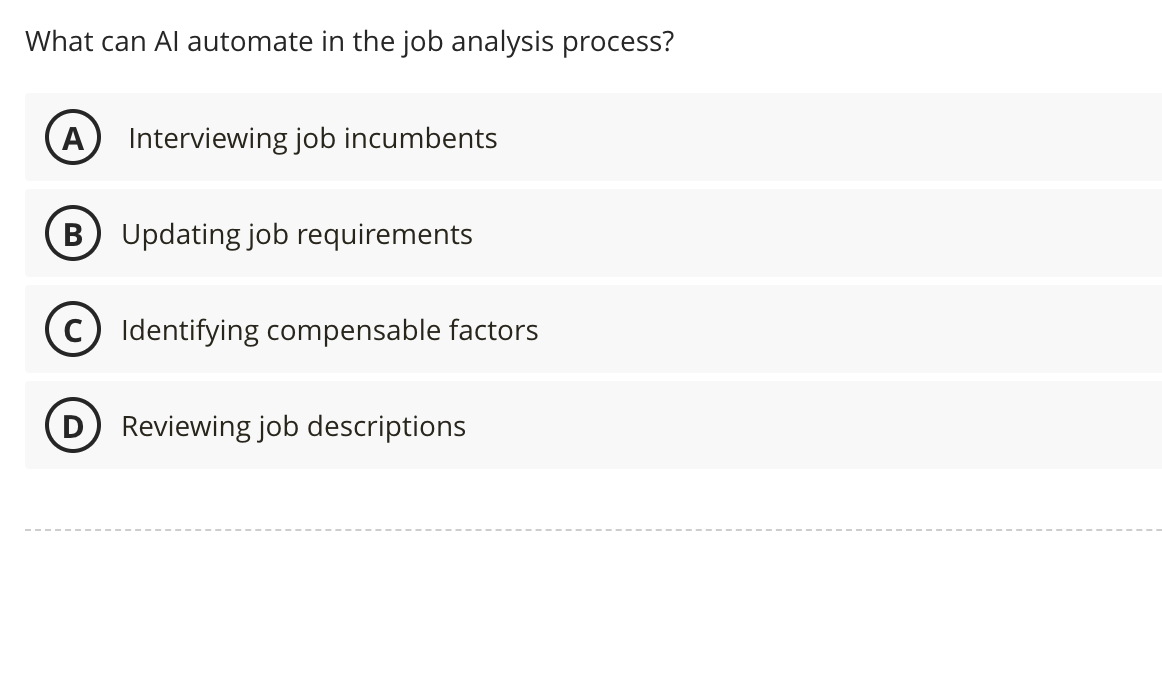 Solved What can Al ﻿automate in the job analysis | Chegg.com