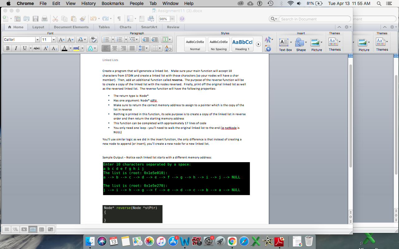 Solved Chrome File Edit View View History History Bookmarks | Chegg.com