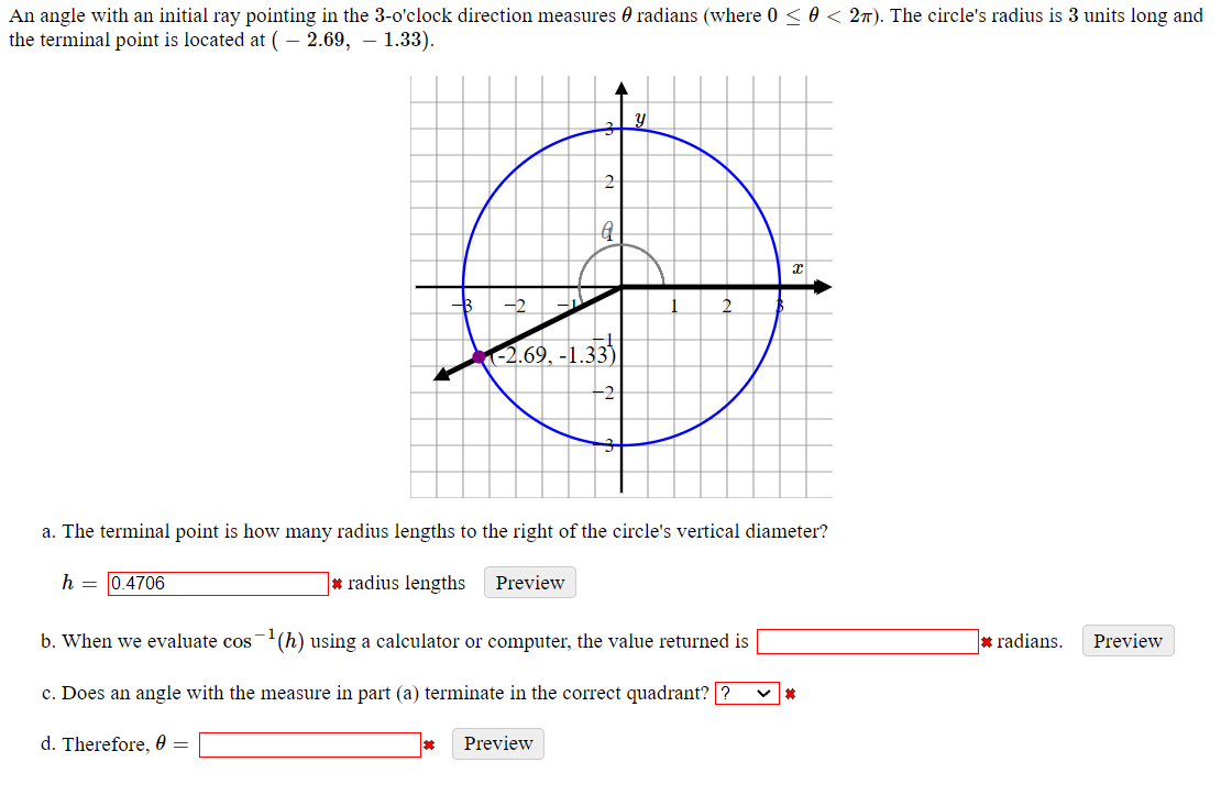 Solved An angle with an initial ray pointing in the 3 | Chegg.com