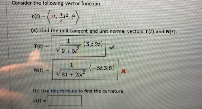 Solved Consider the following vector function. 2 (a) Find | Chegg.com