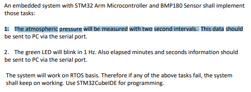 Solved An embedded system with STM32 Arm Microcontroller and | Chegg.com