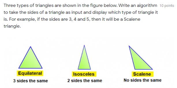 Solved Three types of triangles are shown in the figure | Chegg.com