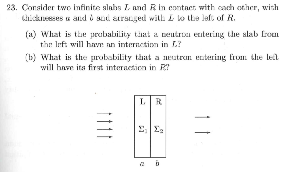 Solved 23. Consider two infinite slabs L and R in contact | Chegg.com