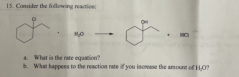 Solved 15. Consider the following reaction: H2O HCl a. What | Chegg.com