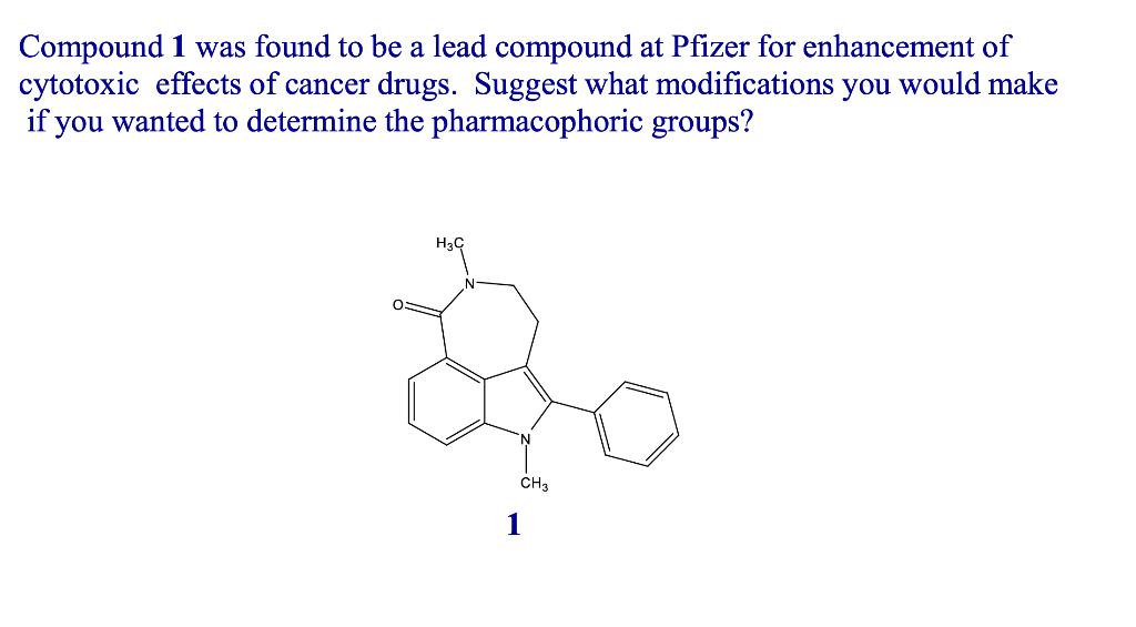 Solved a Compound 1 was found to be a lead compound at | Chegg.com