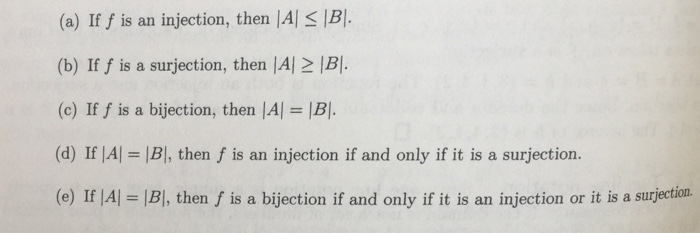 Solved is an injection, then| (b) If f is a surjection, then | Chegg.com