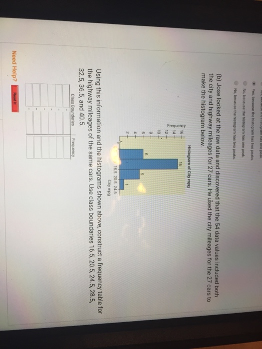 (b) Jose looked at the raw data and discovered that | Chegg.com