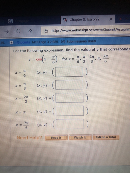 Solved For the following expression, find the value of y | Chegg.com