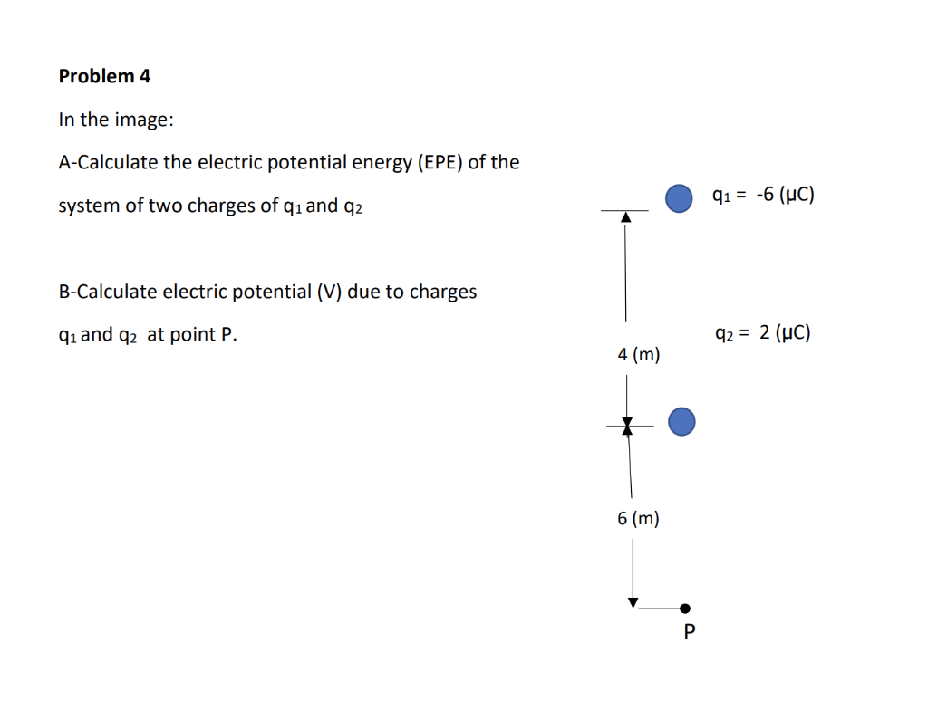 Solved Problem 4 In the image: A-Calculate the electric | Chegg.com