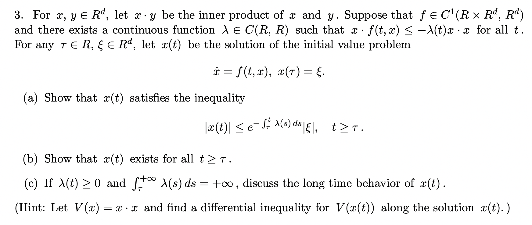Solved 3. For \\( x, y \\in R^{d} \\), let \\( x \\cdot y | Chegg.com