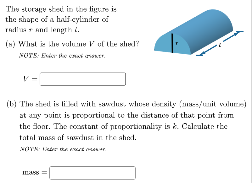 Solved The storage shed in the figure is the shape of a | Chegg.com